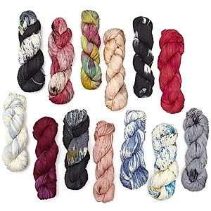 100% Baby Alpaca Yarn Wool 100g Hank DK Weight Hand Dyed Made in Peru - Heavenly Soft and Perfect for Knitting and Crocheting (Blushing Twilight, DK Hand Dyed - 100g Hank)