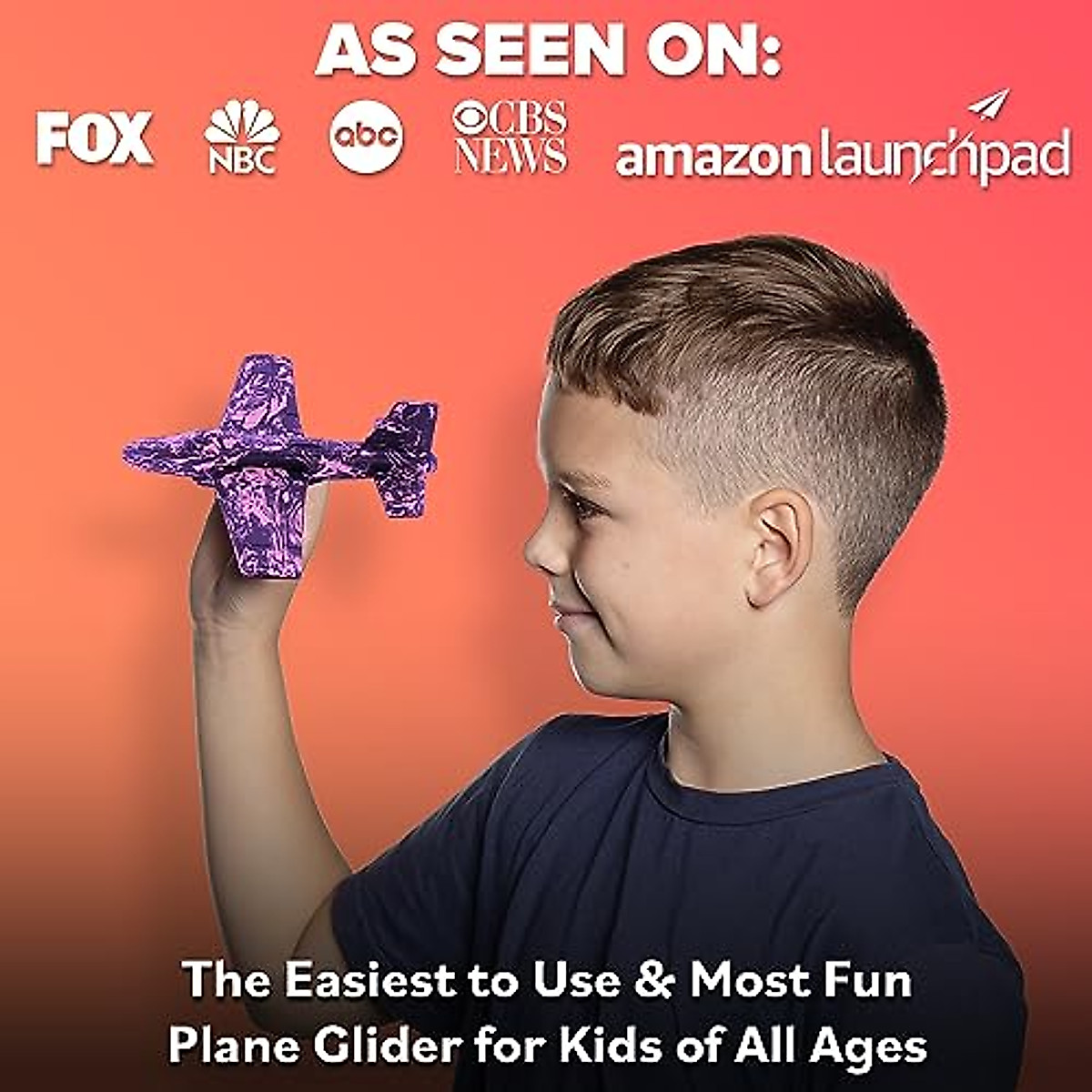 Foam Glider: Easter Basket Stuffers for Toddler to Teens - Fun Safe & Easy to Throw Girl Toys & Boy Sports Toys Age 4 5 6 7 8 9 10 11 12 - Unique Toy Easter Gifts for Girls & Outdoor Games for Kids