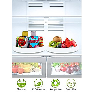 EVERQUEIN Lazy Susan Organizer, Lazy Susan Turntable for Cabinet Kitchen Pantry Refrigerator Bathroom Makeup Vanity Countertop, Non-Skid Spice Rack, Plastic (3 Pack, 10 Inch)