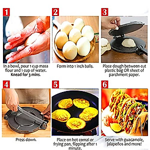 6.5 "Tortilla Press Aluminum Alloy Tortilla Press Flapjack Machine Crepe Machine