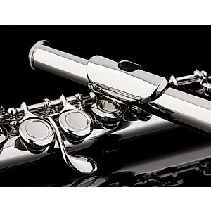 Glory Closed Hole C Flute With Case, Tuning Rod and Cloth, Gloves, Nickel Siver