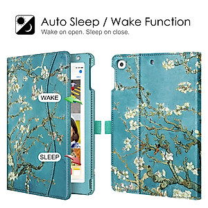 Fintie Case for iPad Mini 5th Generation 2019 / iPad Mini 4 (7.9 Inch) - [Corner Protection] Multi-Angle Viewing Smart Folio Cover w/Pocket, Pencil Holder, Auto Wake/Sleep, Blossom