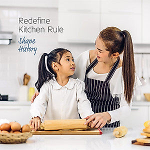 All-Solution Wood Cutting Board,Set of 2 Bamboo Chopping Board with Juice Grooves,Reversible Nonslip Silicone Edges-5 Yr Warranty