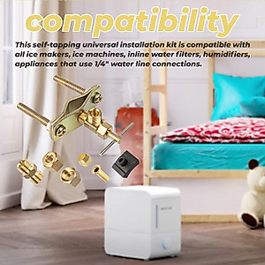 MAYITOP 1/4" O.D Poly Tubing Water Line Kit for Refrigerators, Ice Makers, Humidifiers, and Inline Water Filters