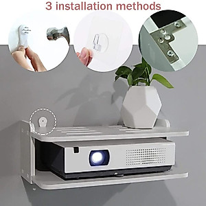 AVEEWA Wireless WiFi Router Storage Box Small Mini Wall Shelves Stuff WiFi Remote Control Storage Box for Bedroom, Living Room 17.7X9.8X4.33 inch