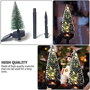 balacoo 2pcs Solar Christmas Tree Lamp Christmas Tree Garden Stake Christmas Solar Lights Outdoor Stakes Lights Landscape Pine Trees Lighting for Home Lawn Yard Patio Pathway Green