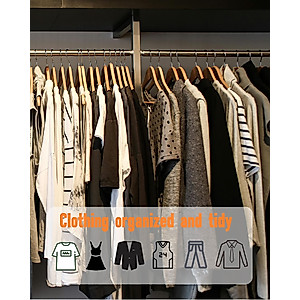 BGRQRIQ Wooden Hangers 20 Pack - Heavy Duty Shirt Hangers and Suit Hangers for Men - Perfect for Hanging Shirts, Suits, and Coats