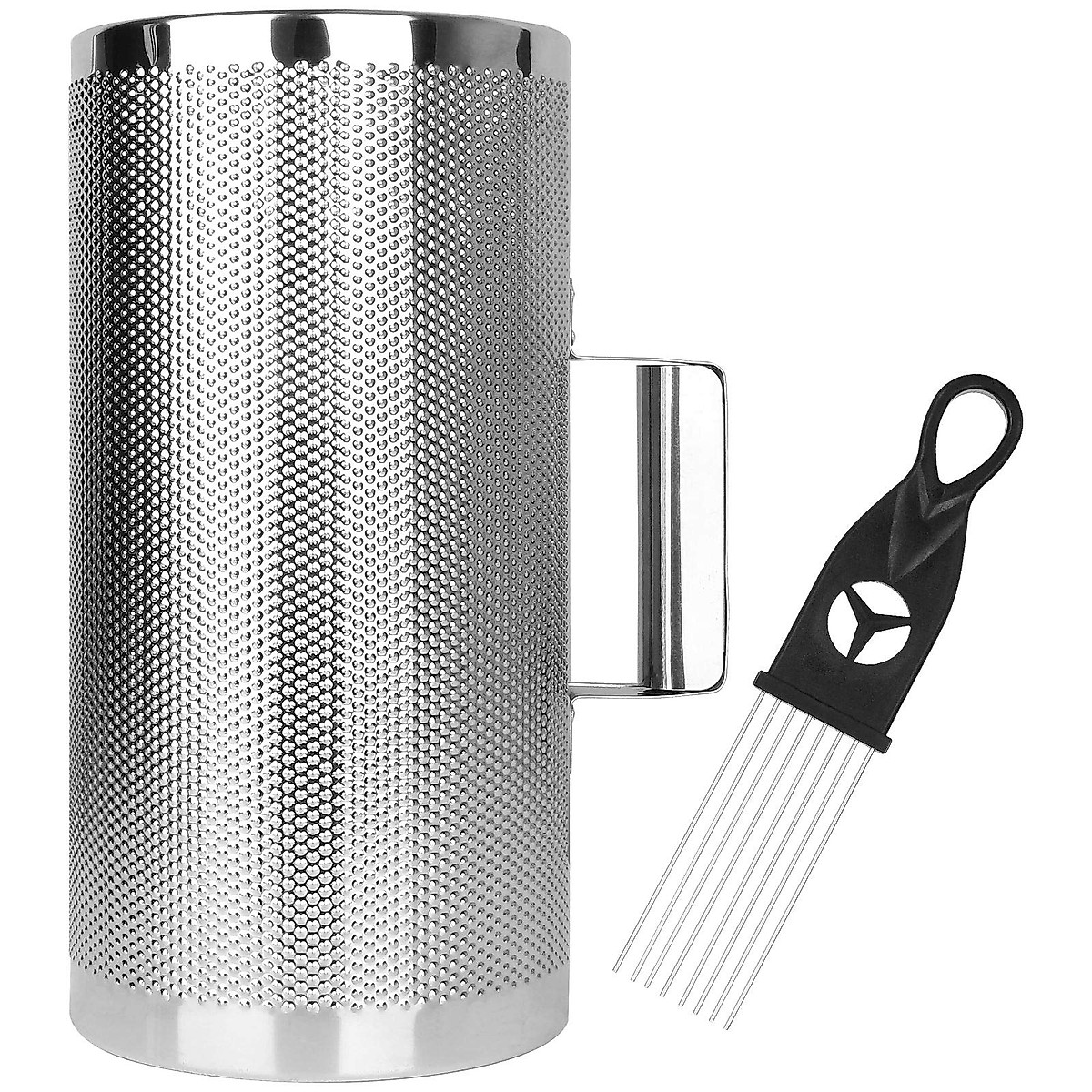 12" x 6" Stainless Steel Guiro Instrument Latin Percussion Metal Guiro Shaker with Scraper Percussion Instrument