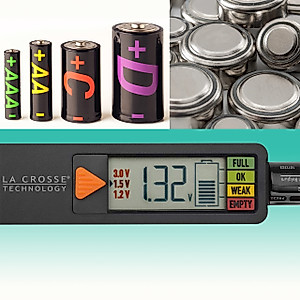 La Crosse 911-65557-INT Portable Digital Battery Tester