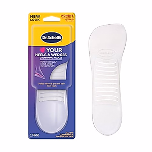 Dr. Scholl's Love Your Heels & Wedges 3/4 Length Insoles, All-Day Comfort for High Heeled Shoes, Relieve & Prevent Shoe Discomfort, Absorbs Shock, Arch Support, No-Show Discreet Insert, 1 Pair