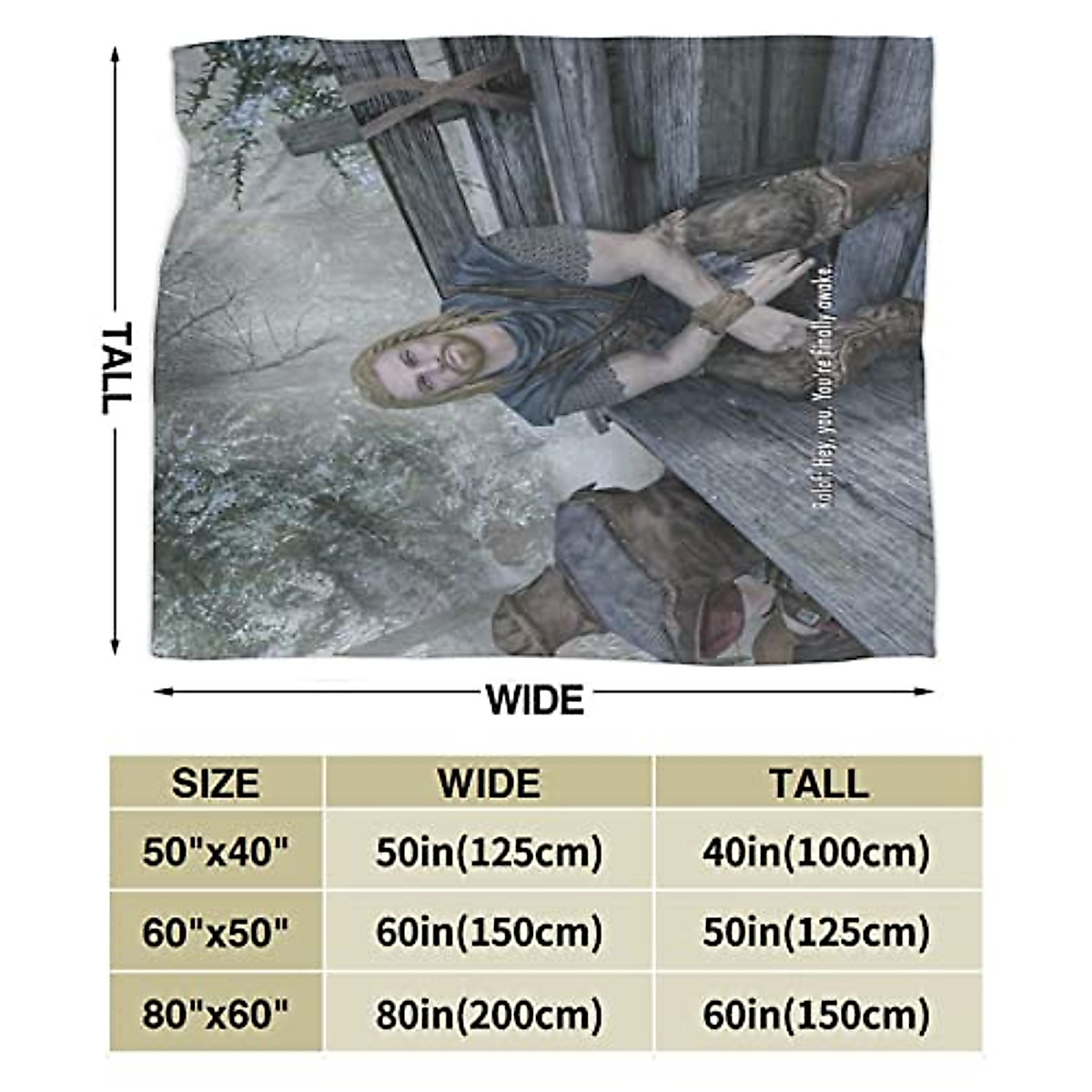 Hey, You You're Finally Awake Blanket Throw Blanket Ultra Soft Velvet Blanket Lightweight Bed Blanket Quilt Durable Home Decor Fleece Blanket Sofa Blanket Luxurious Carpet