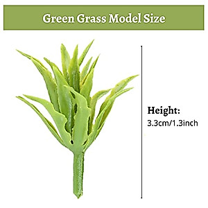 Yetaha 50pcs Green Shrubs Bush Model, Aritificial Plants, Railway Wargame Park Diorama Scenery HO 3.5cm, Architecture Model Railroad Scenery