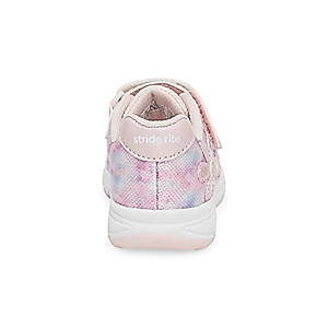 Stride Rite Kids SR Lighted Glimmer Light-Up Sneaker, Blush, 7.5 Wide US Unisex Toddler