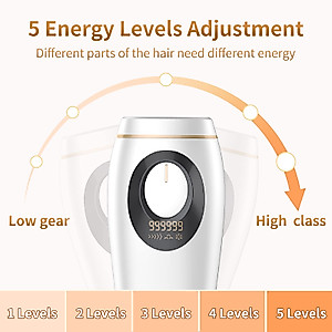 At-Home IPL Hair Removal Device for Women Permanent Hair Remover Upgrade to 999,999 Flashes,Permanent Painless Laser Hair Removal Machine for Bikini Legs Underarm Arm Face Body