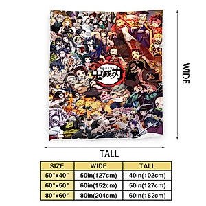 Classic Japan Anime Characters Blankets Flannel Fleece Warm Soft Throw Blanket for Couch Sofa Bed Living Room All Season Decor Gift