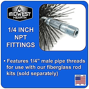 Midwest Hearth Square Wire Chimney Cleaning Brush (7-Inch Square)
