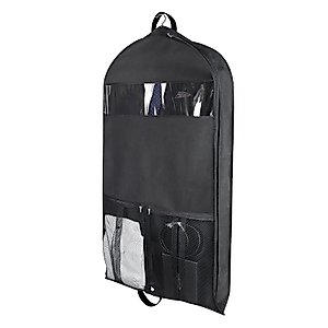 Zilink GarMen&Woment Bags for Travel 43/'' Hanging Suit Bags for Men&Women Travel with Side Zipper and 2 Large Mesh Pockets, Black