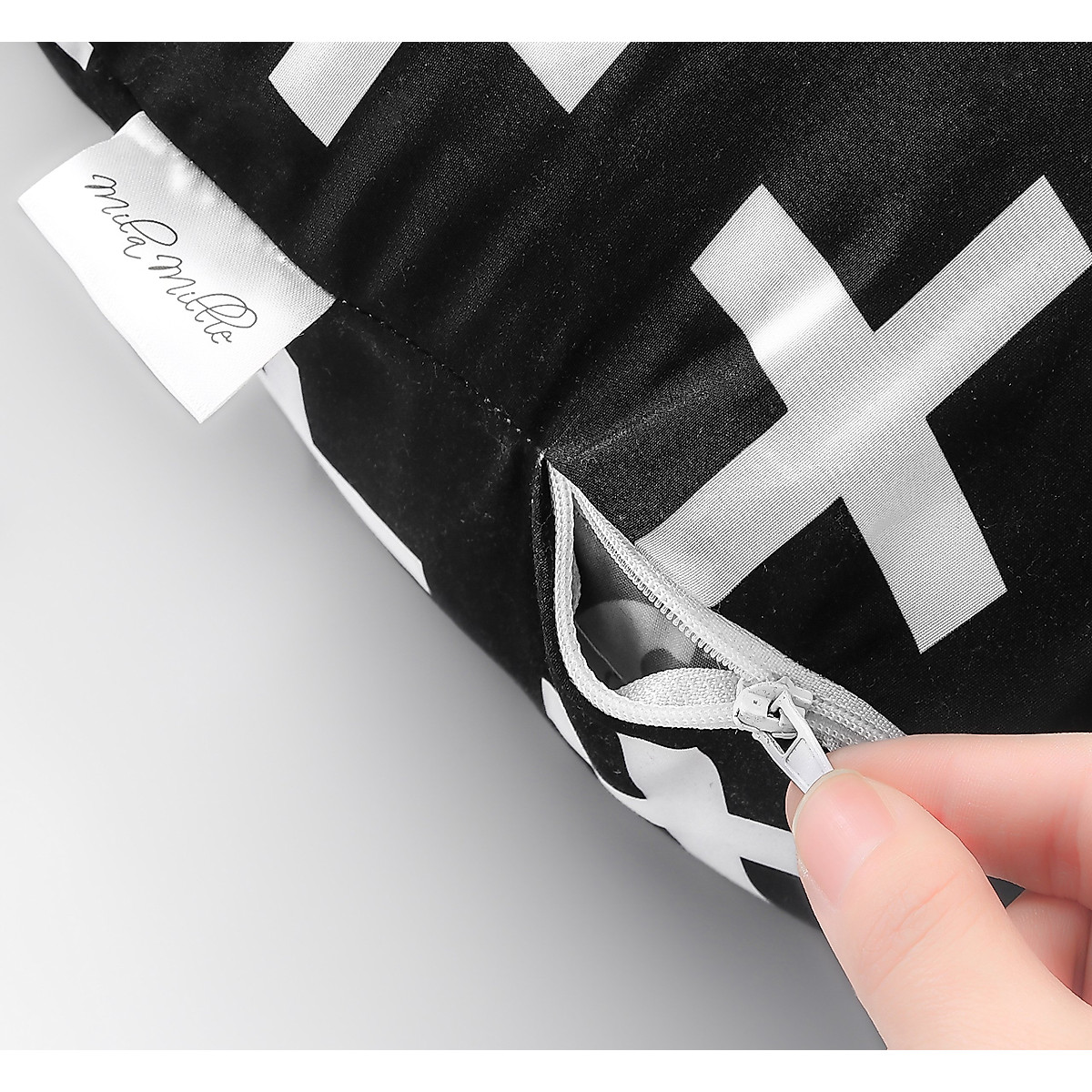 Mila Millie Water Resistant Removable Cover for Newborn Lounger | Unisex Swiss Cross Design | Premium Quality Soft Wipeable Fabric (Swiss Cross)