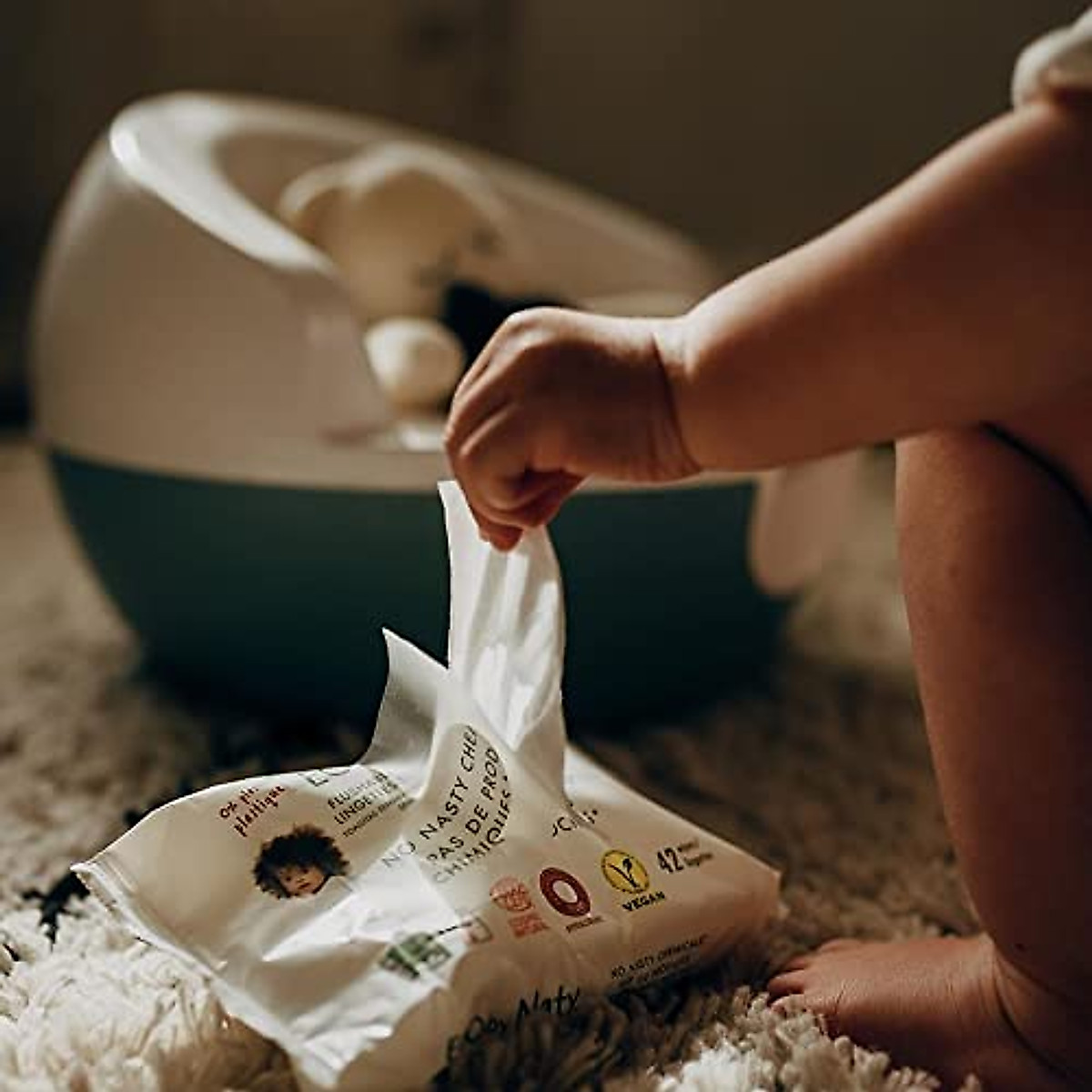 Eco by Naty Unscented Baby Wipes - 100% Compostable and Plant-Based Wipes, Good for Babies and Newborn Sensitive Skin,56 Count (Pack of 3)