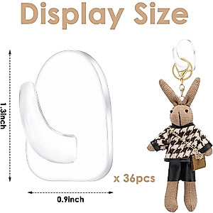 20 Pcs Clear Adhesive Wall Hooks for Hanging, Small Plastic Sticky Hooks, Transparent Acrylic Sticky Hangers for Walls No Damage, Temporary Wall Hooks for Bathroom, Kitchen Home Storage Hooks