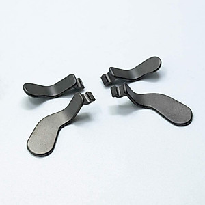 Rymfry Metal Stainless Steel Paddles Hair Trigger Locks Parts for Xbox One Elite Controller Replacement (Black)