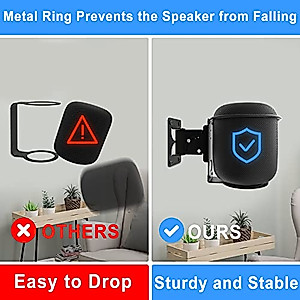 Yibracki Speaker Wall Mount for HomePod Speaker Mount, Adjustable Swivel & Tilt Speaker Mount for HomePod, Heavy Duty Wall Speaker Mount for HomePod Speaker Mounting Brackets with Hardware Kit