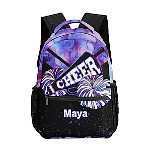 zaaprintblanket Custom Purple Blue Art Cheerleaders Horn Unisex Casual Nylon Backpacks Lapto Bag for Gift Hiking Camper Travel Pack