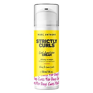 Marc Anthony Amplifier Curl Cream, Strictly Curls - Lightweight Styling Cream for Wavy & Curly Hair with Avocado Oil & Shea Butter - Moisturizing, Detangling & Anti-Frizz for Curl Definition - 5 Oz