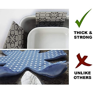 Kana Set of 6 Pot and Pan Protectors for Stacking | 16 inch Separators for Cookware | Stackable Pot Liners | Felt Pan Savers | Dividers (Set of 6, Black)