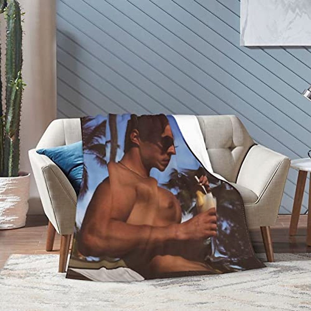 Drew Starkey Ultra-Soft Micro Fleece Throw Blanket Warm Comfortable Versatile Blanket for Sofa and Travel