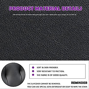 TYBOATLE 57" W Modern Striped PU Leather Loveseat Sofa w/ 2 USB Charging Ports, Mid Century Couch for Small Space Configuration, Living Room, Office, Apartment, Dorm, Black