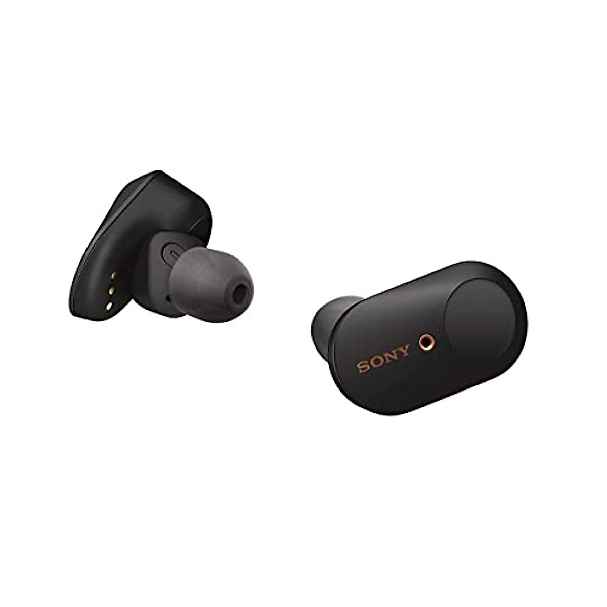 Sony WF-1000XM3 Truly Wireless Noise Cancelling Headphones with Mic, up to 32 Hours Battery Life, Stable Bluetooth Connection, Wearing Detection with Alexa Built-in - Black (Renewed)