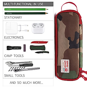 Rough Enough Small Pencil Case for Boys Preppy Teens Adults School Office Stationary Art Supplies Cordura Tactical Army Camo