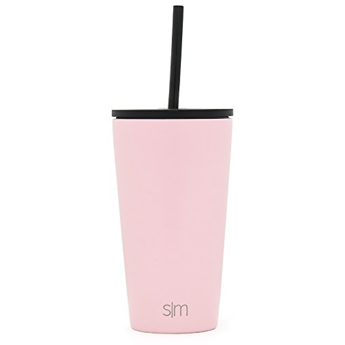 Simple Modern Insulated Tumbler with Lid and Straw | Iced Coffee Cup Reusable Stainless Steel Water Bottle Travel Mug | Gifts for Women Men Her Him | Classic Collection | 16oz | Blush