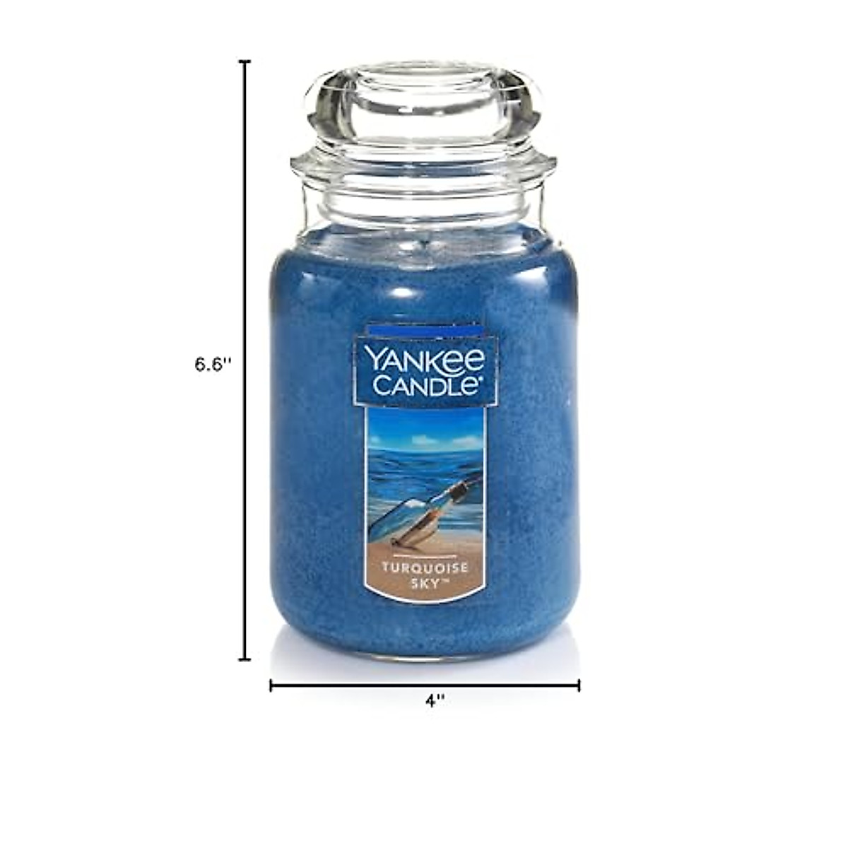 Yankee Candle Turquoise Sky Scented, Classic 22oz Large Jar Single Wick Candle, Over 110 Hours of Burn Time