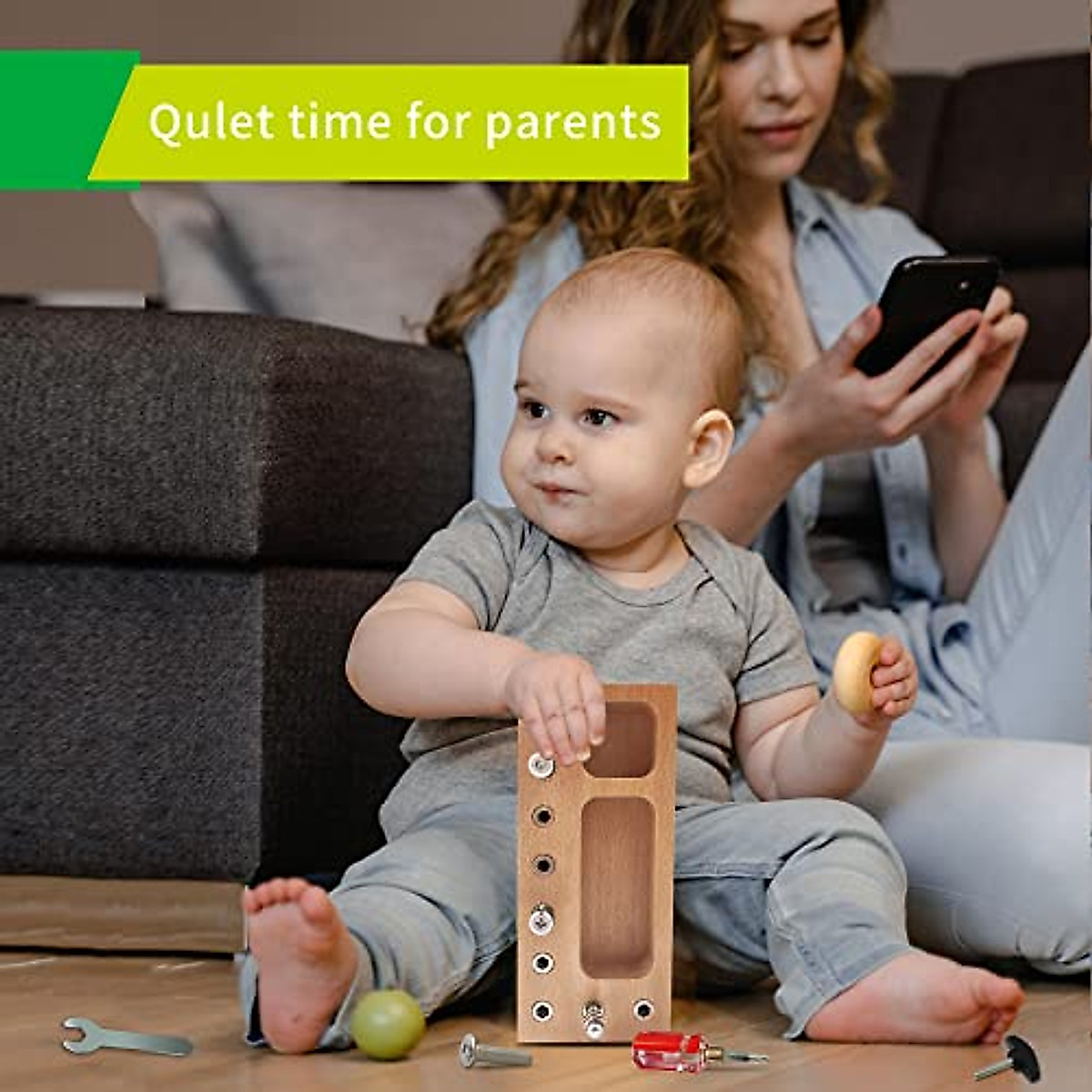 Montessori Toys for 3 4 5 Year Old, Montessori Screwdriver Board, Kids Wooden Toys, Fine Motor Skills Toys, Sensory Toys for Toddlers, Preschool Learning Toys for Toddler Travel