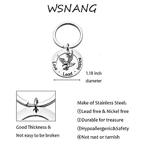 WSNANG Scout Leader Love Lead Inspire Keychain Eagle Court of Honor Gift Ceremony Scoutmaster Gift (Love Lead Inspire Keychain)
