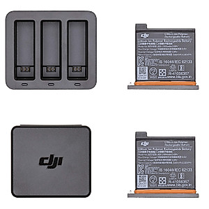 DJI Osmo Action - 4K Action Cam 12MP Digital Camera and Osmo Charging Kit (3 Batteries Total with Triple Charger)