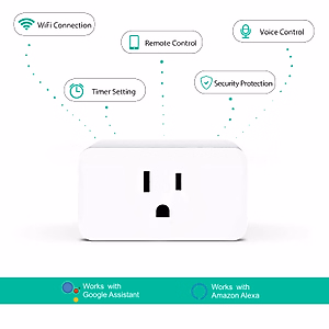 Cibou Smart Plug Mini 15A 4Pack, Work with amazon Alexa,Google Home Assistant Nest,compatible wireless&bluetooth,Voice and Android&IOS APP Control to Outlets,WiFi Switch,Remote Socket,Timer Device,FCC