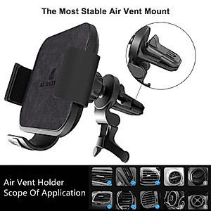 Akantra Alcantara 15W Dual Coil Qi Wireless Car Charger Mount Holder Compatible for Samsung Galaxy Z Fold5 Fold4 Fold3 Z Fold2 Fold S23 Ultra iPhone 15 Pro Max Auto Clamp Fast Car Charger