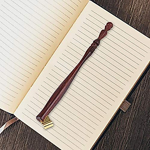 Calligraphy Oblique Nib Pen Holder Flange Dip Pen Extra Comfortable Grip Removable Brass Pen No Nib Wood Handle Signature Pen Wedding Birthday Creative Gift