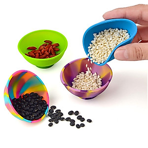 Coopay 22 Pieces Mini Silicone Pinch Bowls Multicolor Heat Resistant Snack Bowls Prep and Serve Bowls, Unbreakable, Flexible, 1.75 Oz