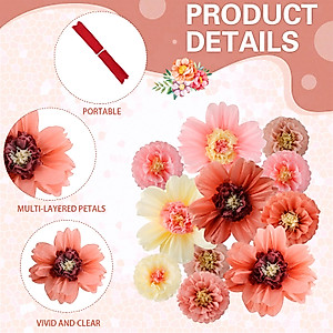 Crowye 24 Pcs Large Colorful Tissue Paper Flowers 20" Handcrafted Giant Fiesta Paper Flowers for Mexican Party Wedding Birthday Backdrop Baby Shower Nursery Craft Outdoor Wall Decor (Vivid Color)