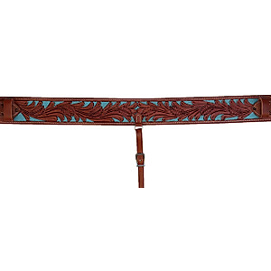 ProRider Horse Western Leather Floral Tooled Back Rear Cinch Flank w/Off Billets 9761A