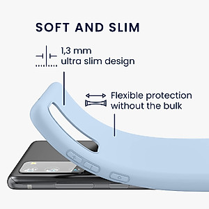 kwmobile Case Compatible with Samsung Galaxy S20 FE Case - Soft Slim Protective TPU Silicone Cover - Light Blue