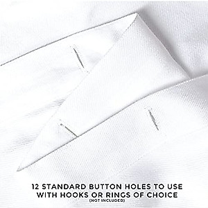 HALL & PERRY Modern Farmhouse Tassel Shower Curtain 100% Cotton Striped Fabric Shower Curtain with Tassels for Bathroom Decor - Tan, 72"x72"