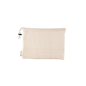 Kitchen Details 3 Pack Reusable Cotton Mesh Produce Bags | Green Living | Fruit and Vegetable Bags & Organizers | Good for Grocery Shopping | Natural Beige