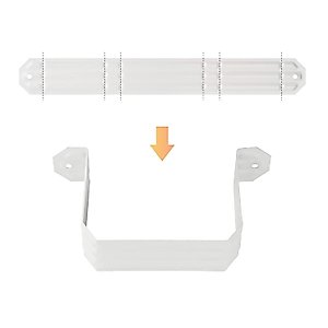 Gutter Downspout Strap downspout offset 3x4， Leader Strap 3x4 rain gutter downspout extension adapter (Leader Strap 3x4-2 pcs)