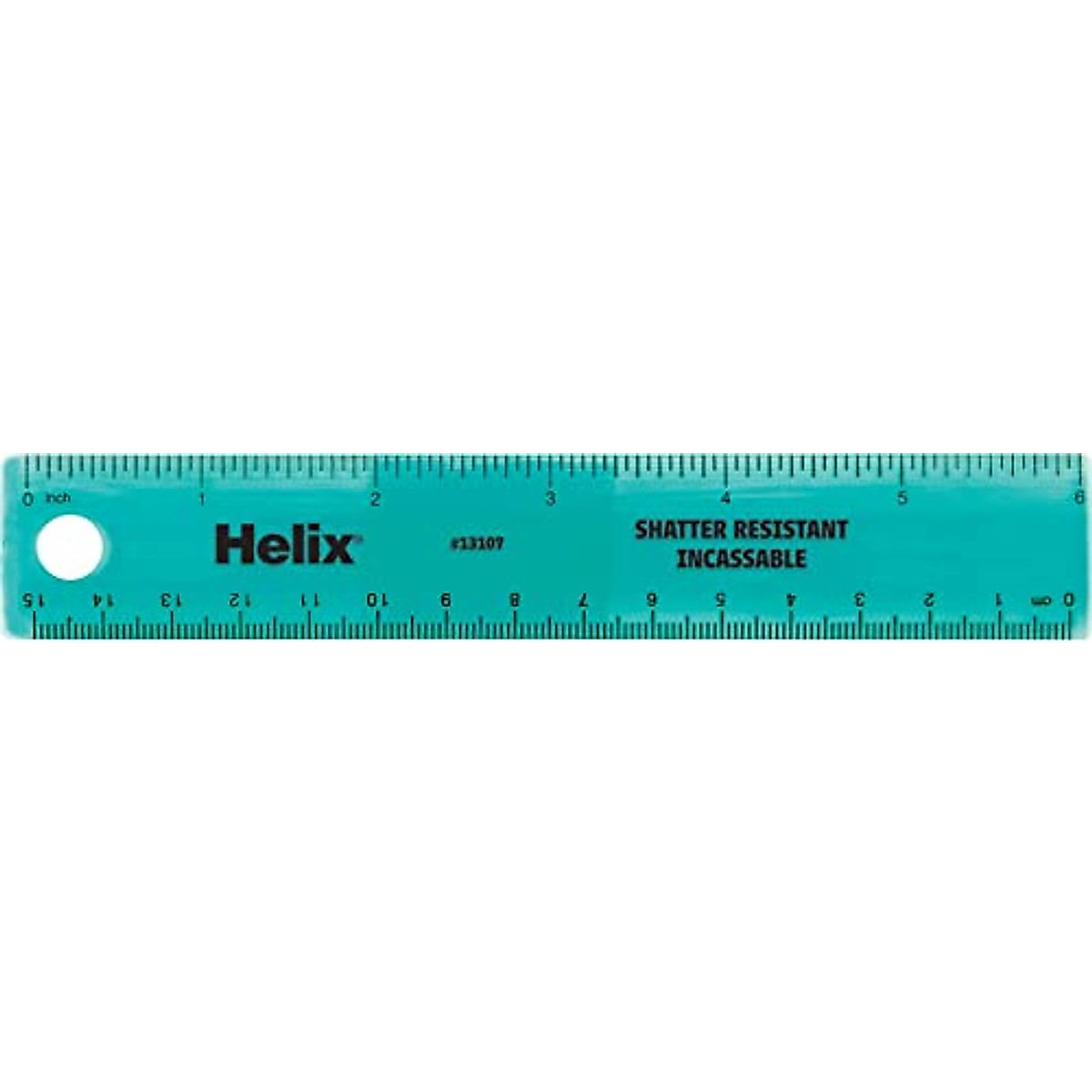 Helix Standard Ruler 6 Inch / 15cm, Assorted Colors (13107)