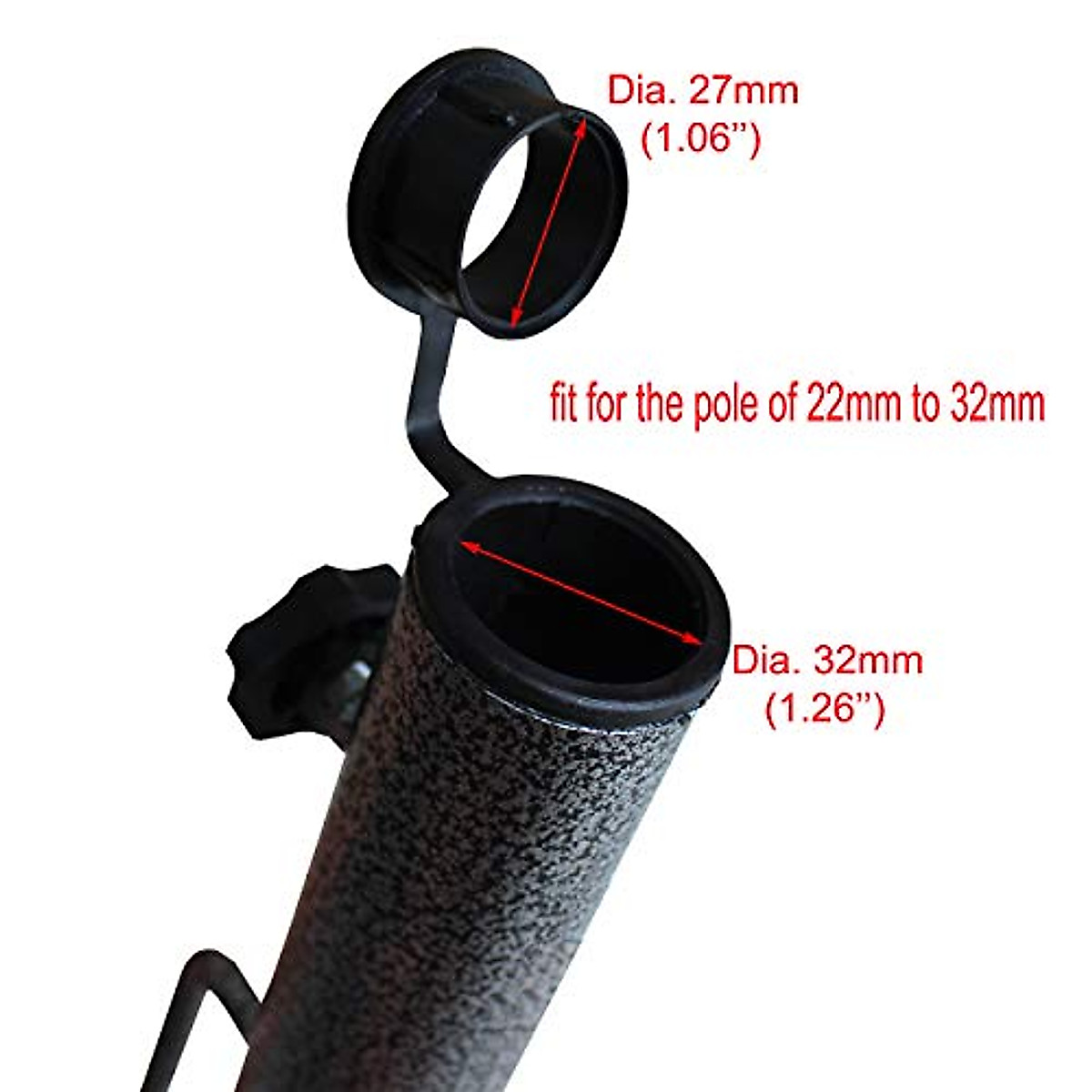 AMMSUN Patio Umbrella Steel Anchor Beach Umbrella Heavy Duty Metal Ground Grass Auger Holder Stands Base with Two Forks Ideal for Use in Soil For Flag, Fishing Rod, Outdoor, Park, Lawn